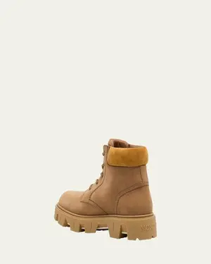 Moncler Peak City Lace-up Boots - Khaki