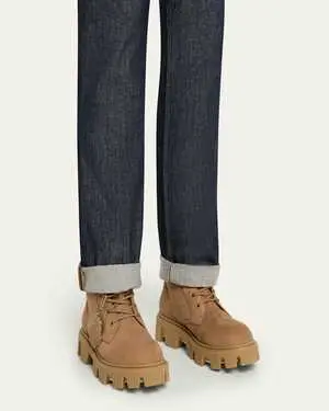 Moncler Peak City Lace-up Boots - Khaki