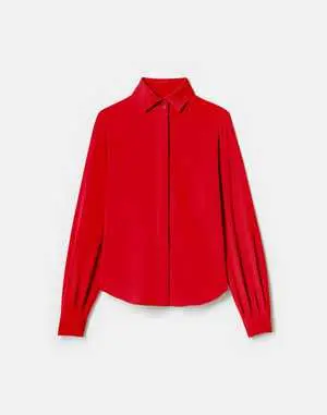 Red Silk Shirts For Women