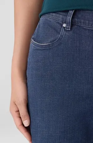 Eileen Fisher Ankle Straight-leg Jeans - Medium Indigo