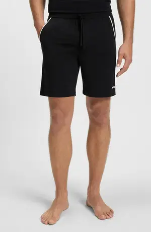 BOSS Stretch Cotton Pajama Shorts - Black