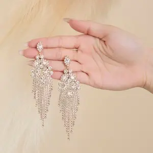 Jessica Simpson Crystal Fan Drop Earrings