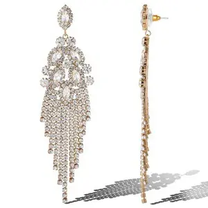 Jessica Simpson Crystal Fan Drop Earrings