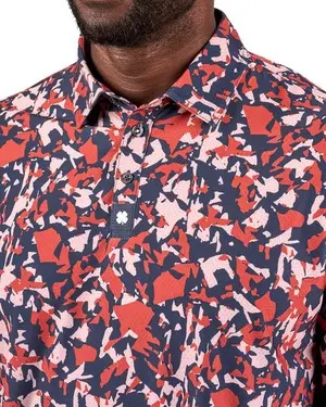 BLACK CLOVER Camo Mix Polo - Brandy