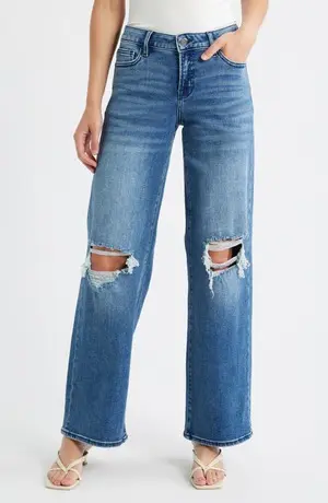 Hidden Distressed Jeans For Women