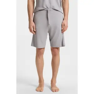 BOSS Ribbed Knit Pajama Shorts - Light/pastel Grey