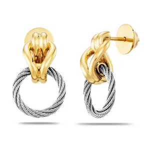 CHARRIOL Celtic Knot Earrings - Yellow Gold Pvd