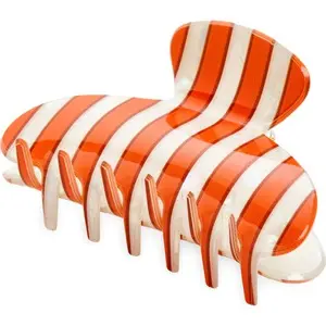 L. Erickson Lottie Stripe Claw Clip - Orange