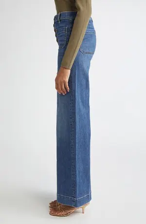 Ramy Brook Cindy Patch Pocket Wide Leg Jeans