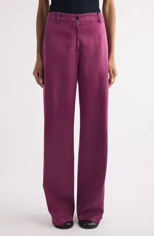 Dries Van Noten Paxy Matelassé Wide-leg Trousers - Raspberry