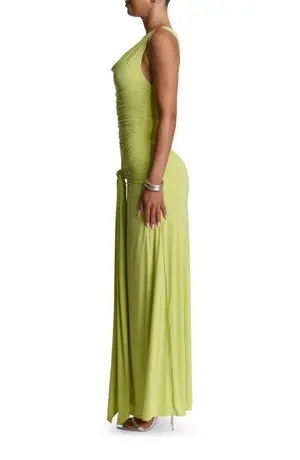 Naked Wardrobe Cowl Neck Knot Maxi Dress