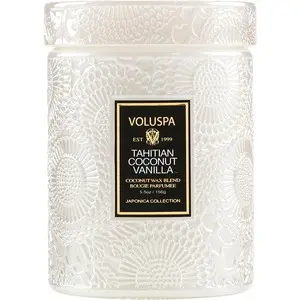 Voluspa Tahitian Coconut Vanilla Small Jar Candle - White