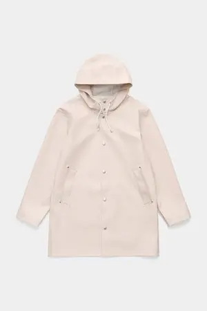 Stutterheim Stockholm Long Sleeve Hooded Raincoat - Light Sand
