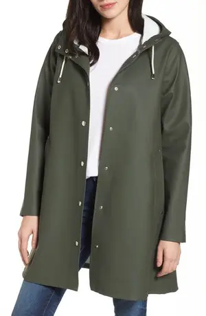 Stutterheim Mosebacke Hooded Raincoat - Green