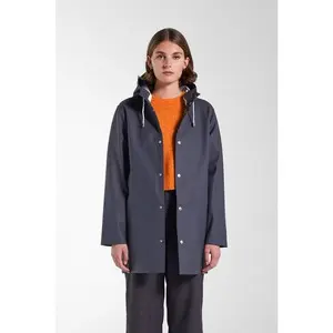 Stutterheim Stockholm Long Sleeve Hooded Raincoat - Charcoal