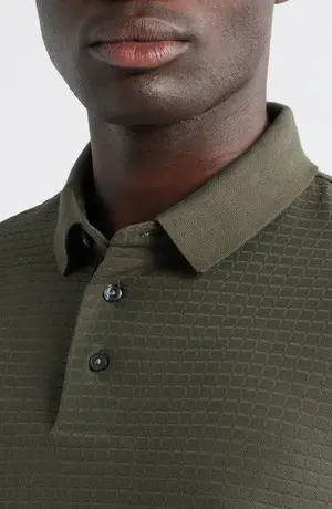 Emporio Armani Geo Texture Cotton Polo