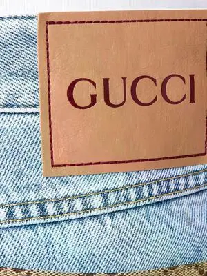 Gucci Leather-patch Straight Jeans