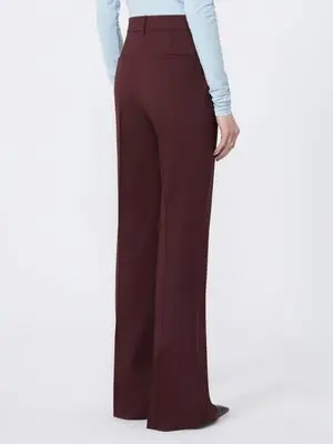 Max Mara Slim Flared Trousers - Wine-coloured