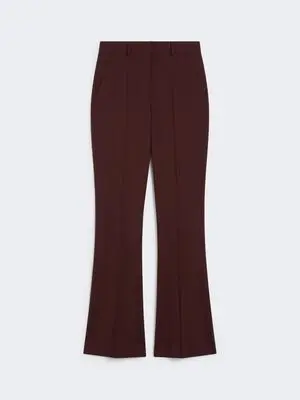 Max Mara Slim Flared Trousers - Wine-coloured