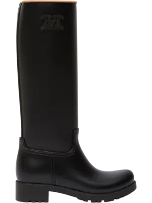 Max Mara Knee-high Rubber Boots - Black