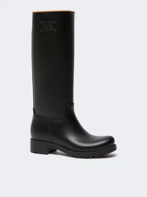 Max Mara Knee-high Rubber Boots - Black