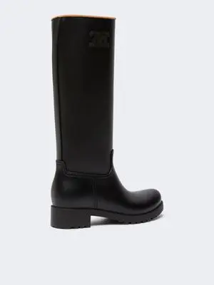 Max Mara Knee-high Rubber Boots - Black