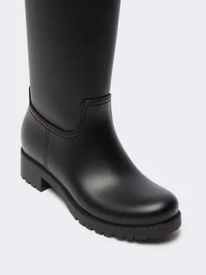 Max Mara Knee-high Rubber Boots - Black