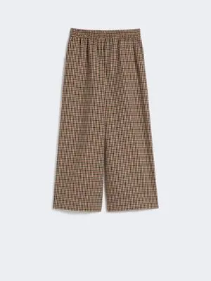 Max Mara Houndstooth Basketweave Trousers