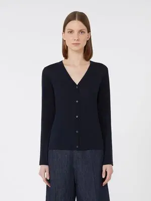 Max Mara Wool Yarn Cardigan - Ultramarine