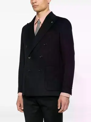 Tagliatore Double-breasted Patch-pocket Blazer - Blue
