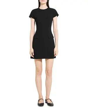 Theory Tailored Zip Front Dress - Black