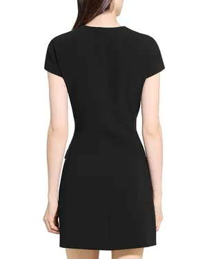 Theory Tailored Zip Front Dress - Black