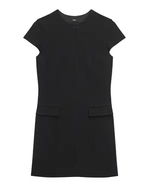 Theory Tailored Zip Front Dress - Black