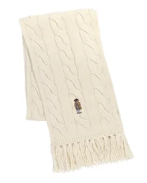 Polo Ralph Lauren Fall Bear Scarf - Cream