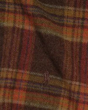 Polo Ralph Lauren Wool & Cashmere Plaid Scarf - Dark Brown