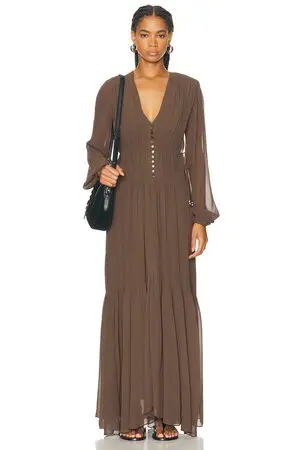 Button Detailed Maxi Dresses