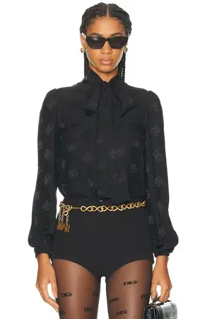 Dolce & Gabbana Front Tie Blouses