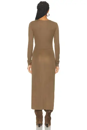 Isabel Marant Étoile Jelina Ruched Slit Dress - Khaki