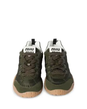 Miu Miu Allacciate Sneakers - Loden