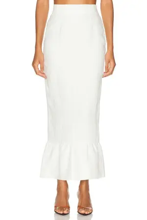 Posse Matilda Column Skirt - Cream