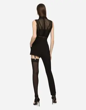 Dolce & Gabbana Tulle Top With Dg Logo