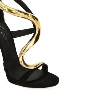 GIUSEPPE ZANOTTI Venere Suede Sandals - Black
