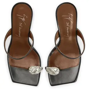 GIUSEPPE ZANOTTI Icon Ring 90 Thong Sandals - Black