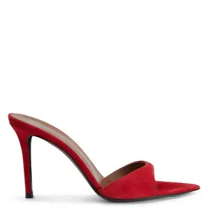 GIUSEPPE ZANOTTI Intriigo 90 Suede Mules - Red