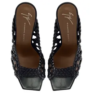 GIUSEPPE ZANOTTI Mya Cage 90 Woven Mules