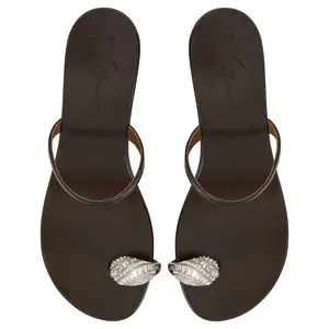 GIUSEPPE ZANOTTI Icon Ring 40 Sandal - Black