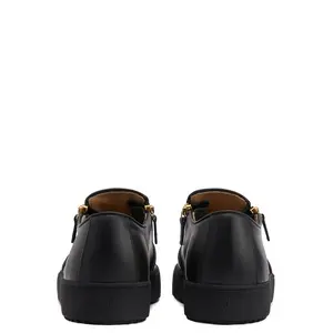 GIUSEPPE ZANOTTI Leather Slip-ons - Black