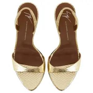 GIUSEPPE ZANOTTI Lilibeth 90 Elaphe Sandals - Gold