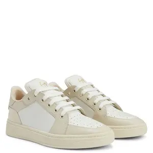 GIUSEPPE ZANOTTI Leather And Patent Leather Low-top Sneakers
