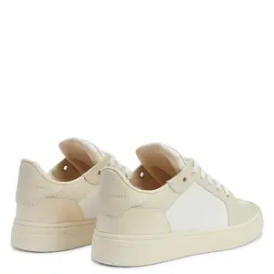 GIUSEPPE ZANOTTI Leather And Patent Leather Low-top Sneakers